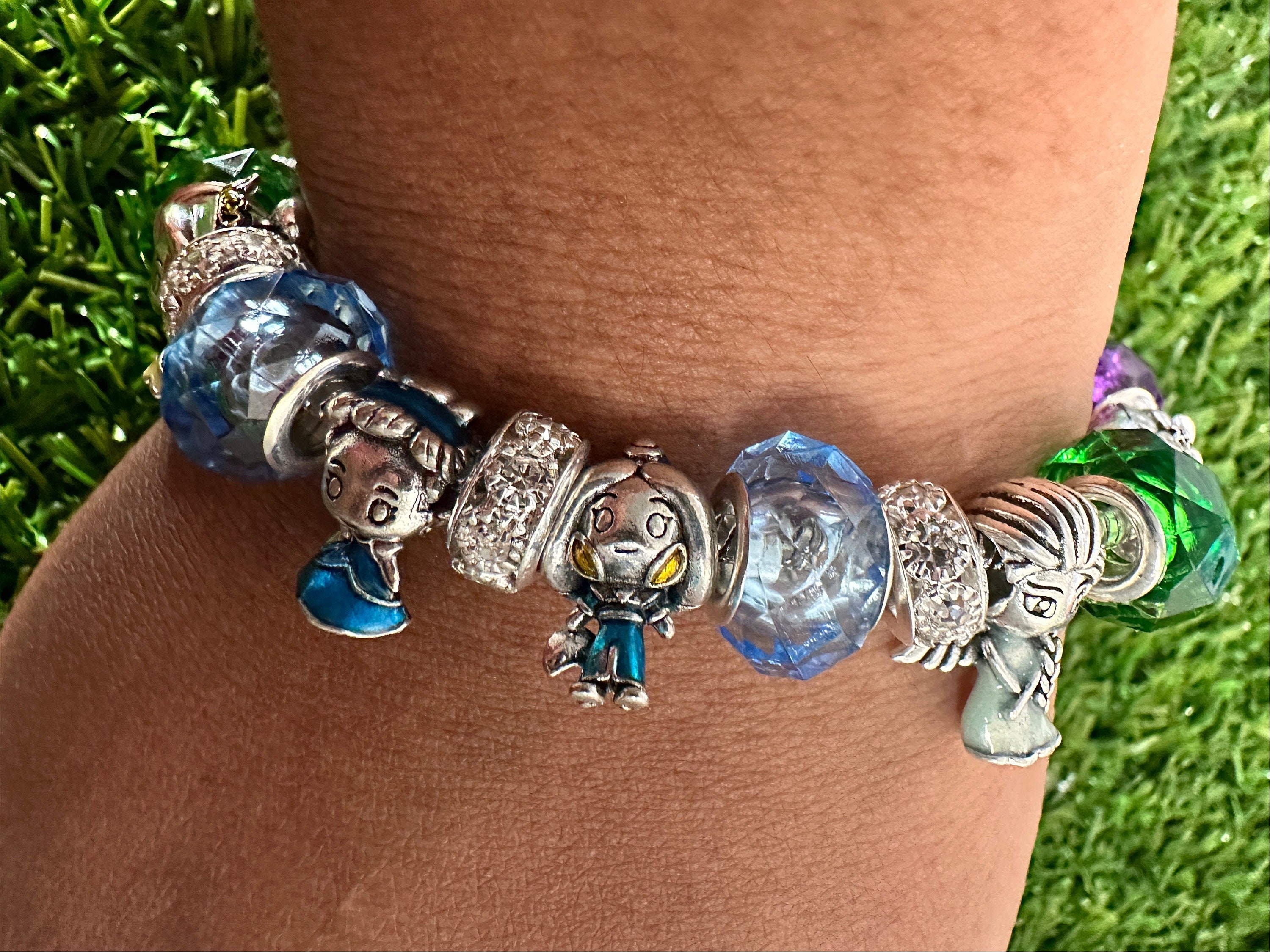 Personalized Disney Princess S925 Charms Pandora Style Bracelet ariel ...