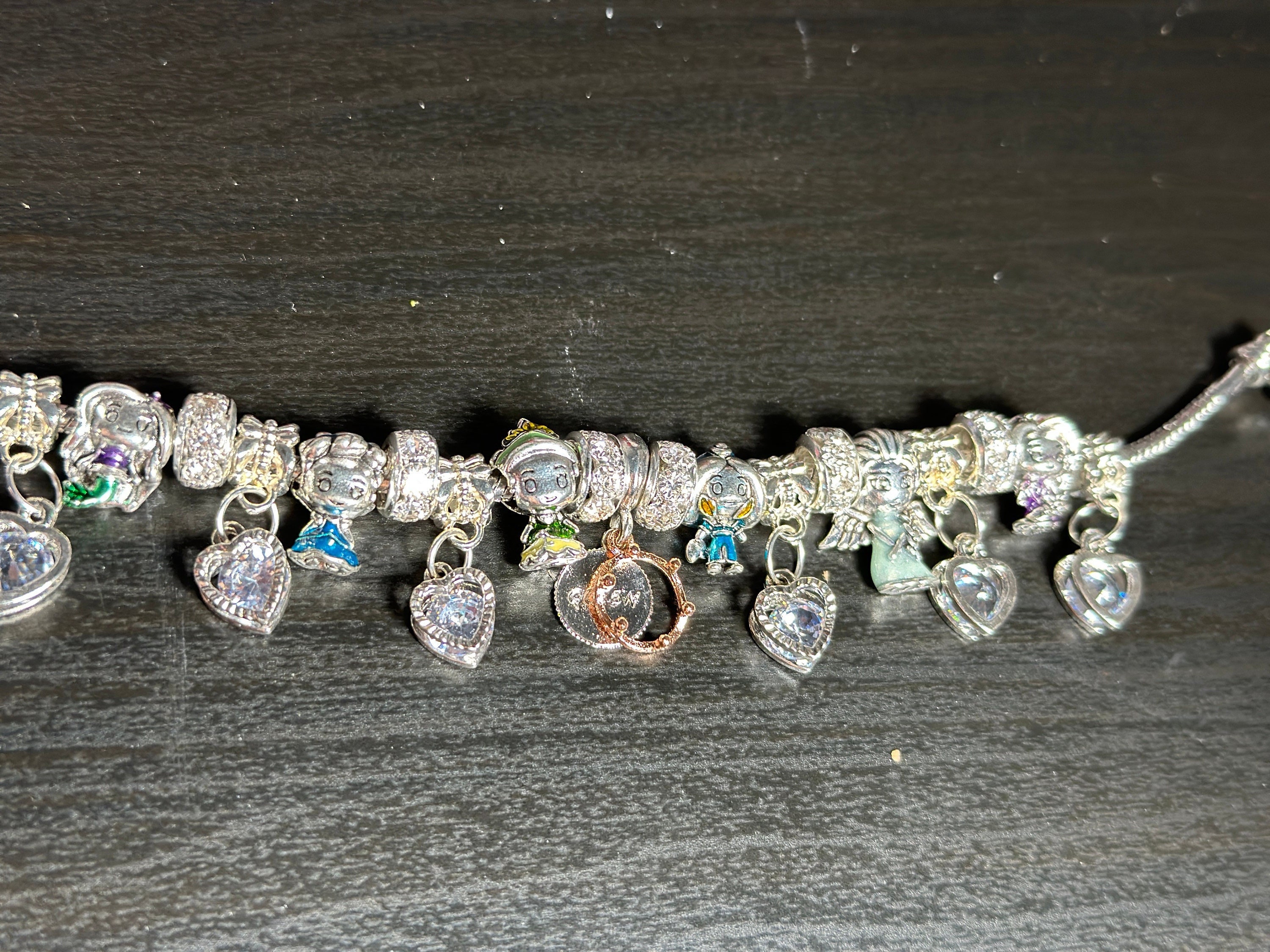 Personalized Disney Princess S925 Charms Pandora Style Bracelet ariel ...
