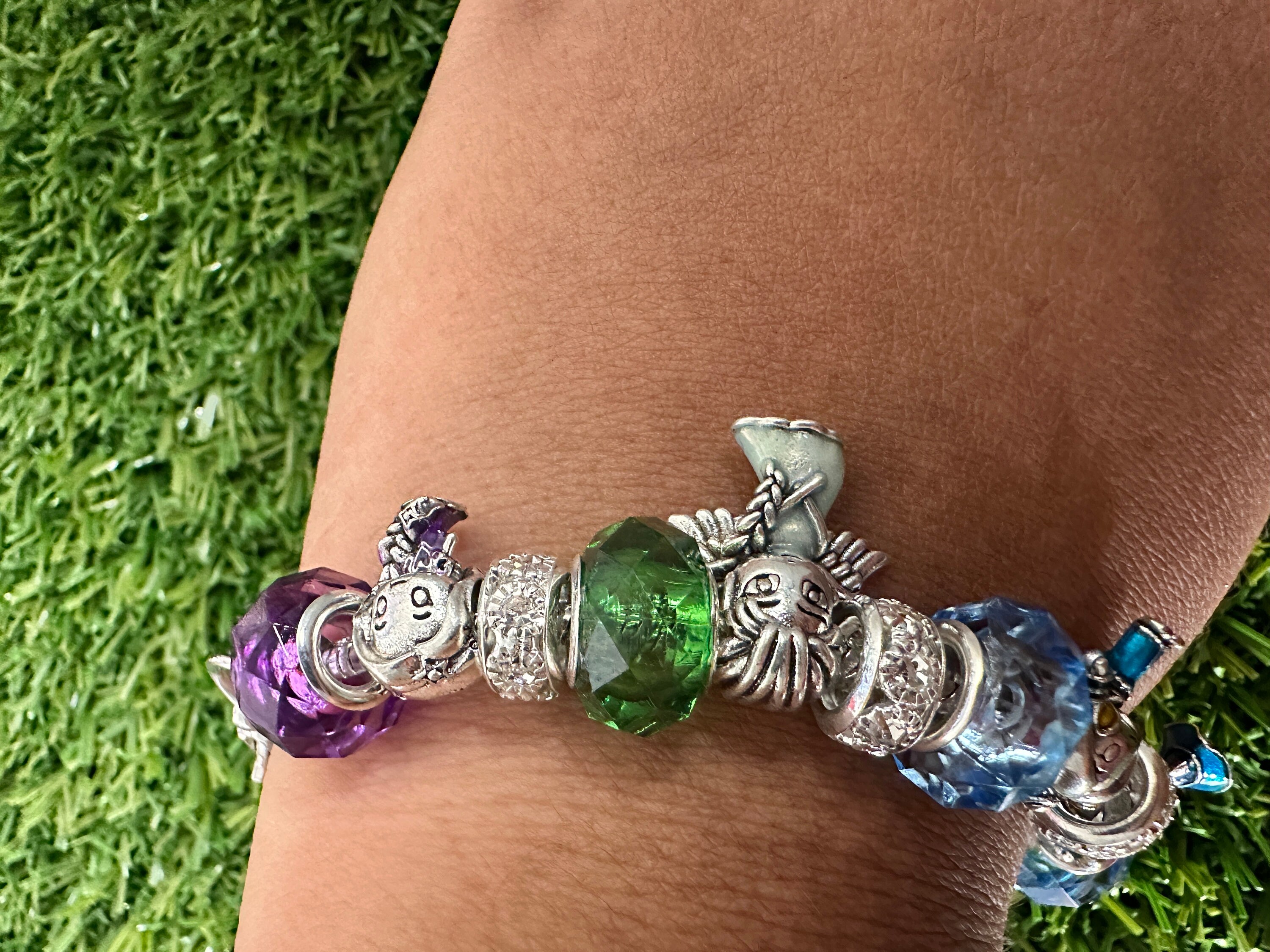 Personalized Disney Princess S925 Charms Pandora Style Bracelet ariel ...