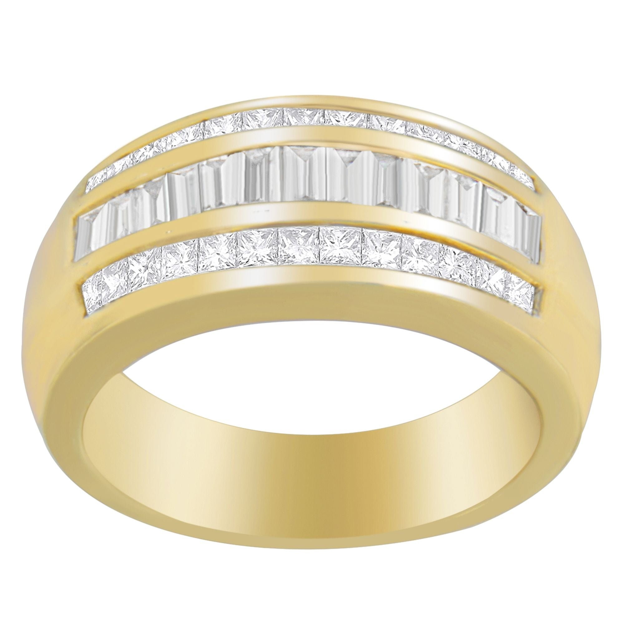 14k-yellow-gold-1ct-tdw-princess-and-baguette-cut-diamond-ringh-i-si1 ...