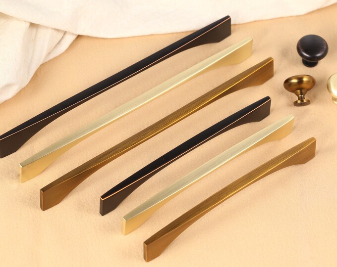 Adjustable Long Cabinet Pulls Knobs Bar Handles Brass Drawer Dresser ...