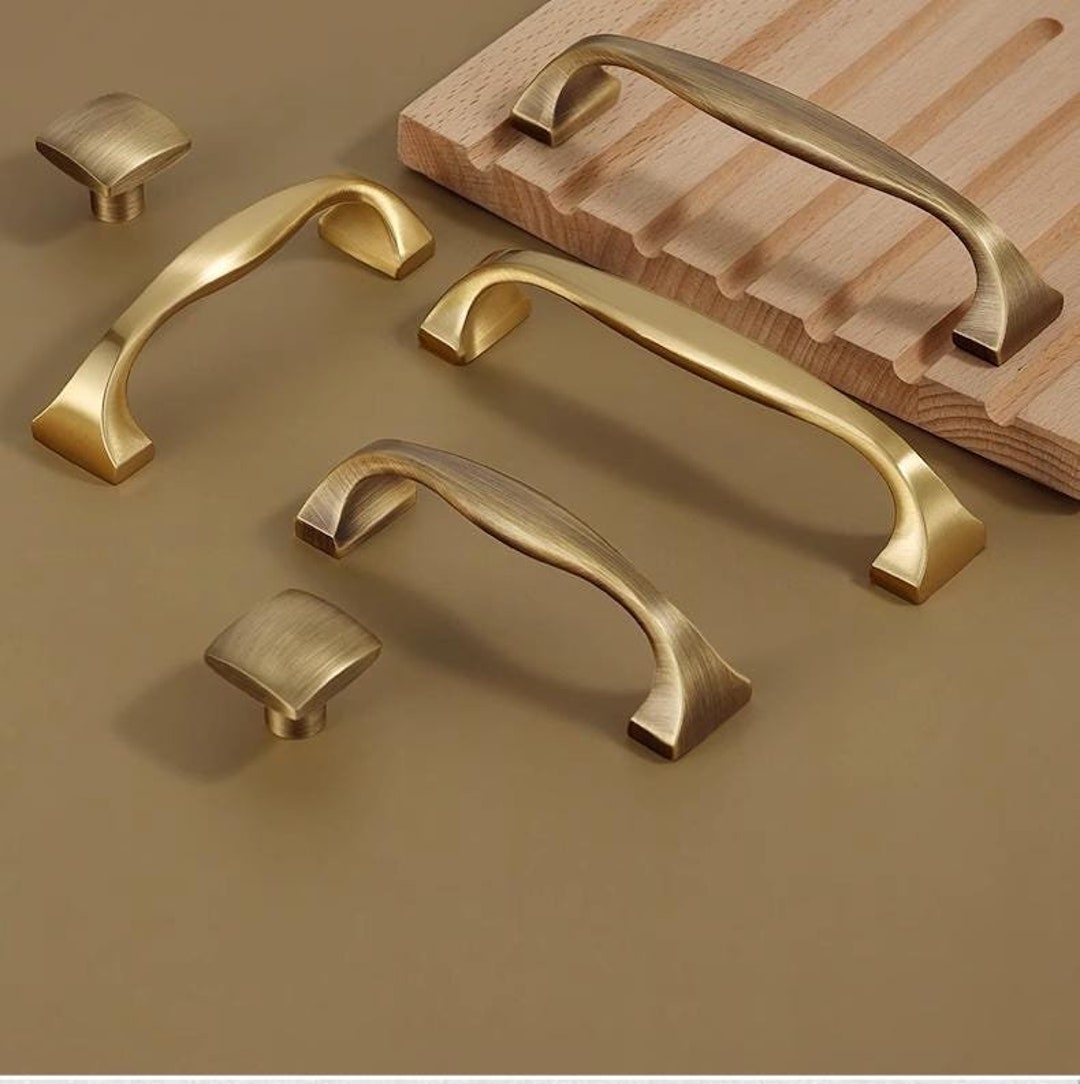 Medieval Style Cabinet Dresser Knobs Handle Pulls Antique Solid Brass ...
