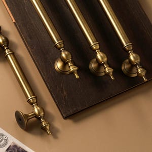 Victorian Bronze Drawer Cabinet Handles Custom Engraved Antique Brass ...