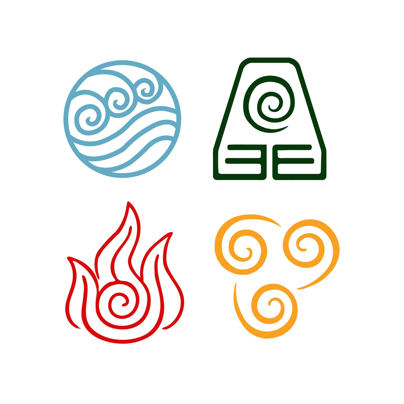Avatar Symbol Svg/png/dxf/pdf for Cricut Water Air Fire - Etsy Hong Kong