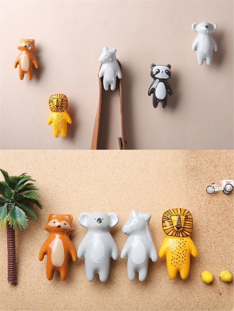 Animal Ceramic Drawer Knobs Nursery Knob Handle - Etsy