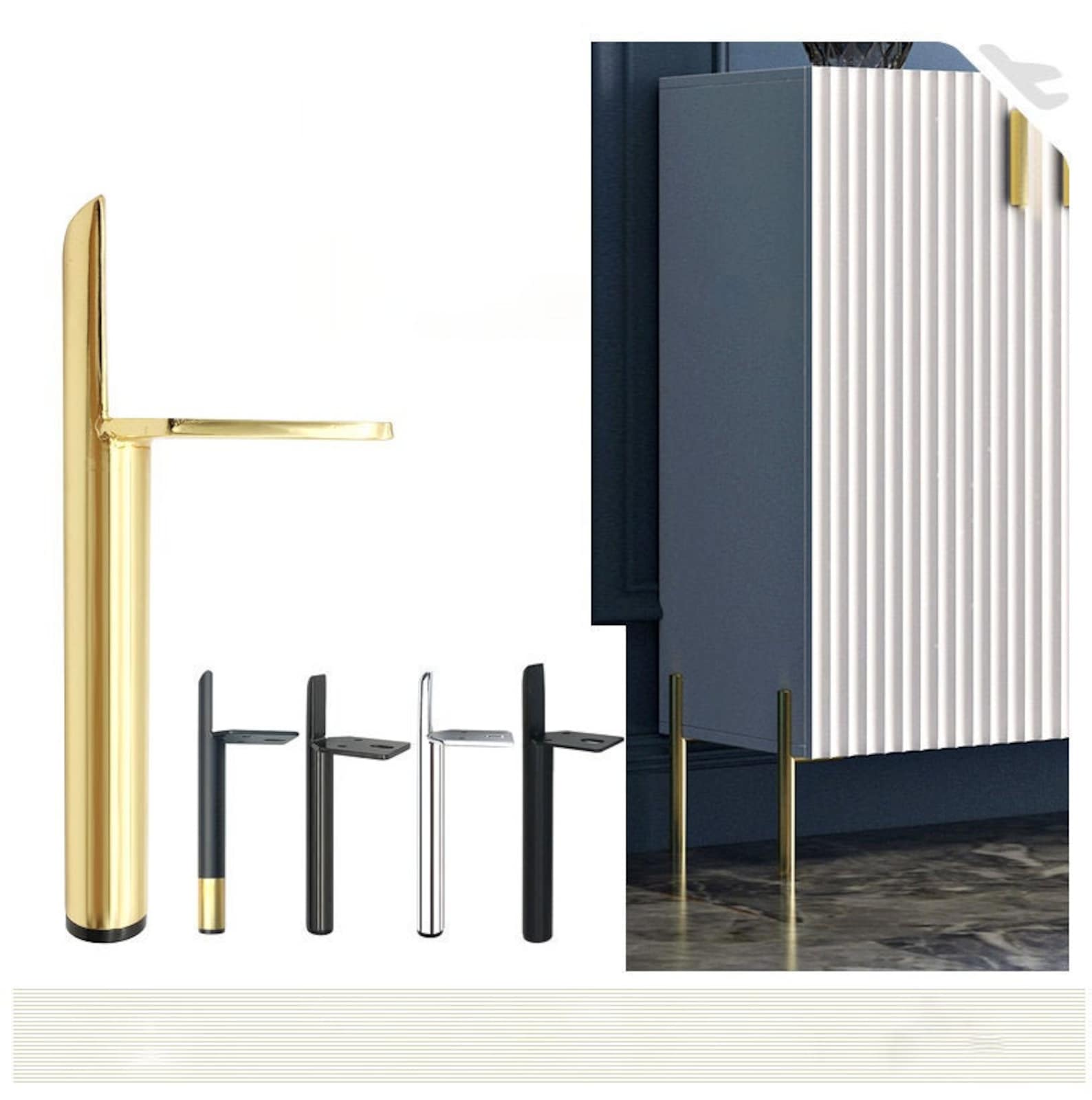 4x Modern High Quality Cabinet Legs Gold Legs Sofa Legs - Etsy