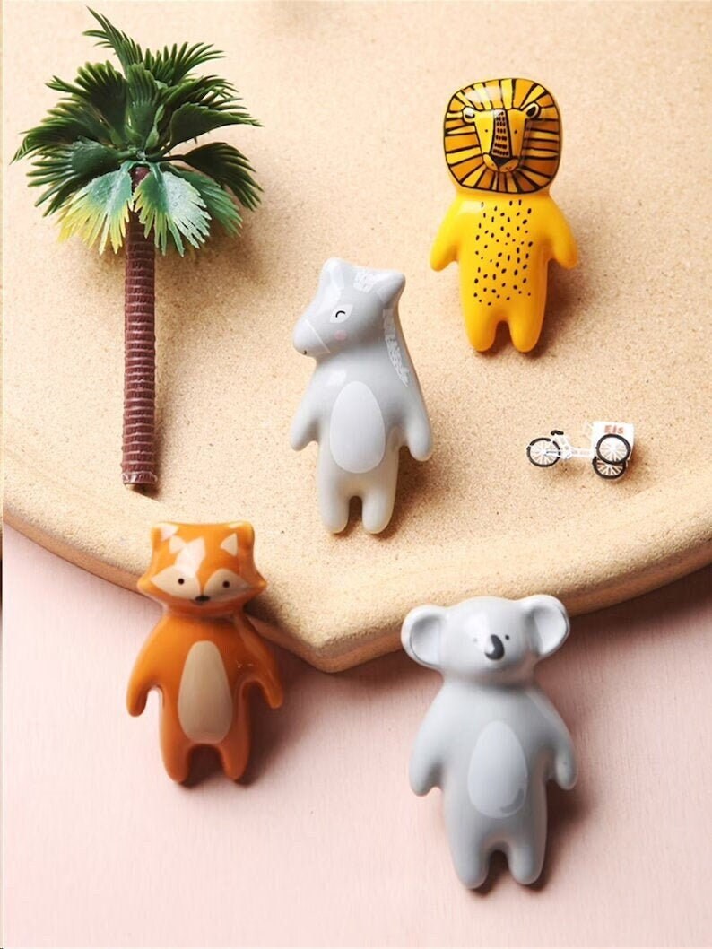 Animal Ceramic Drawer Knobs Nursery Knob Handle - Etsy