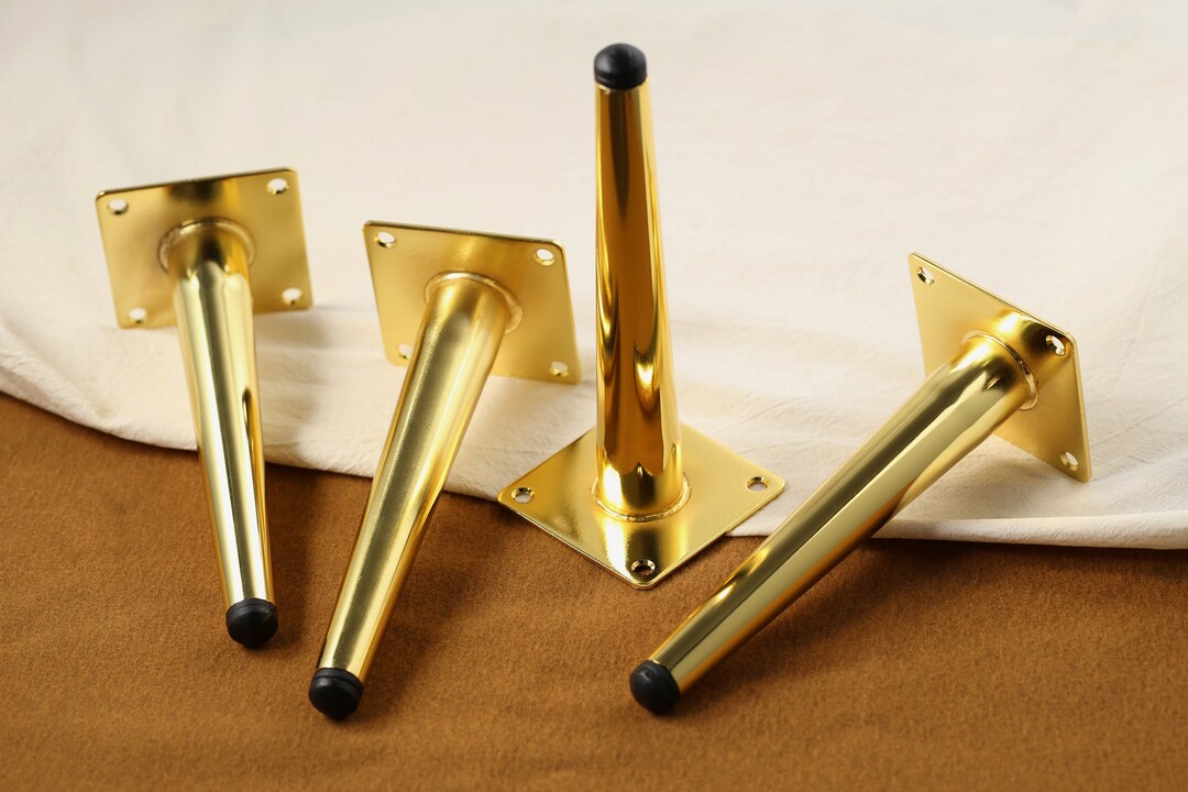 4X Golden Cabinet Straight Leg, Tapered Support Leg, TV Cabinet Foot ...