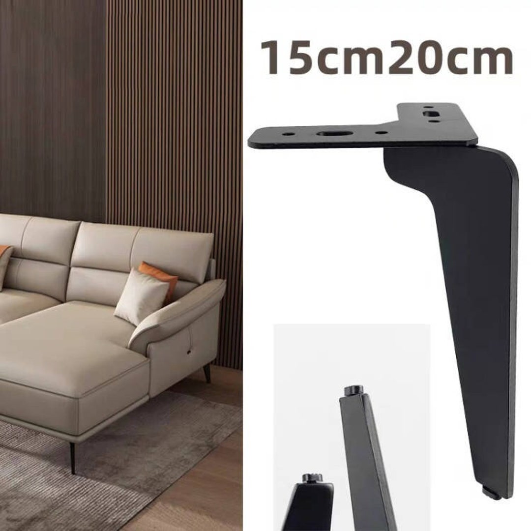 4x Matte Black Furniture Legs, Cabinet Legs, Sofa Legs, Metal Legs Feet ...