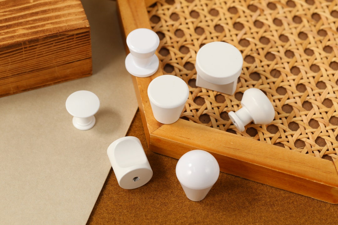Pure White Drawer Knobs Handles, Mini Cabinet Knobs Handles Pulls, IKEA ...