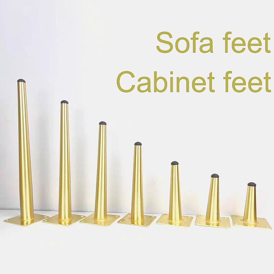4X Golden Cabinet Straight Leg, Tapered Support Leg, TV Cabinet Foot ...