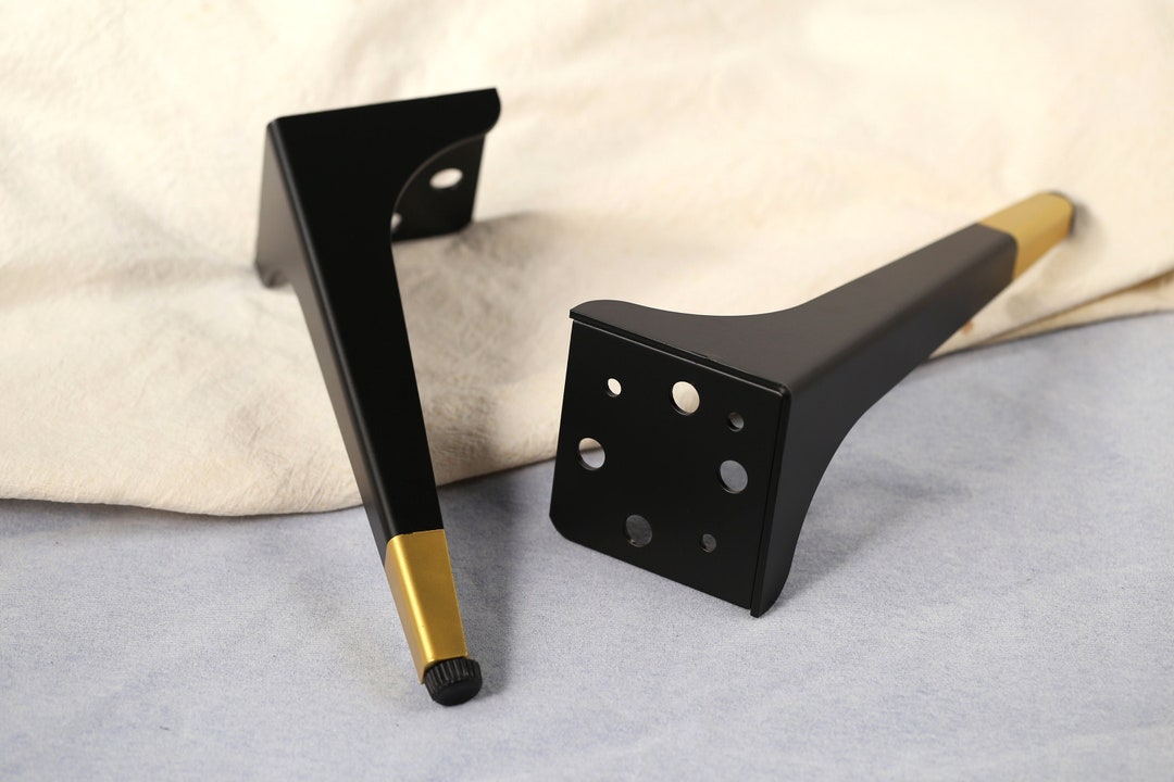 4X Black Gold Cabinet Legs, Sofa Legs, Metal Furniture Legs, Sofa Legs ...