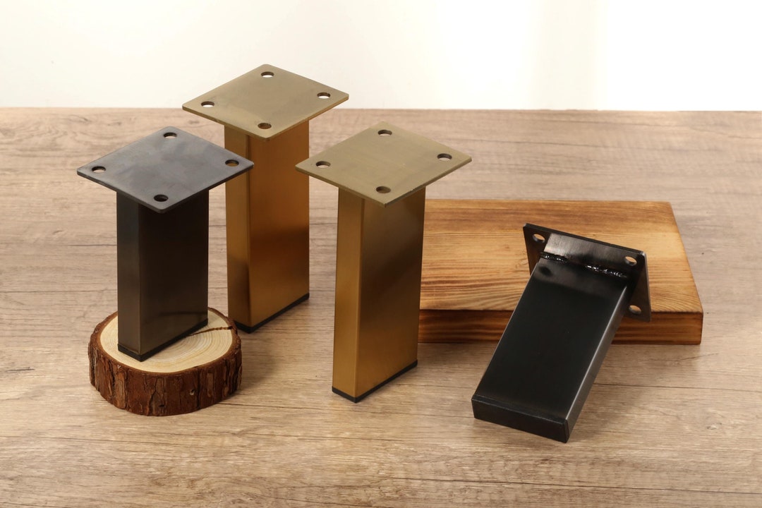 4X DIY Square Sofa Legs, Black Furniture Legs, Cabinet Foot, IKEA Legs ...