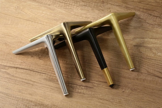 Set of 6 or 4 Metal Furniture Legs Cabinet Legs Sofa Legs IKEA Legs Metal Legs Feet Modern Straight Brass Leg Credenza Foot table Legs Etsy