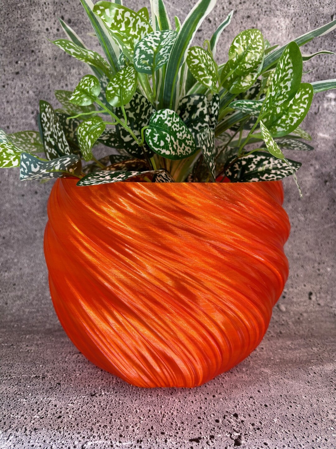 Extra Large Twisted Flower Pot for Plants of All Kinds (gradient Orange ...