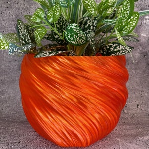 Extra Large Twisted Flower Pot for Plants of All Kinds (gradient Orange ...