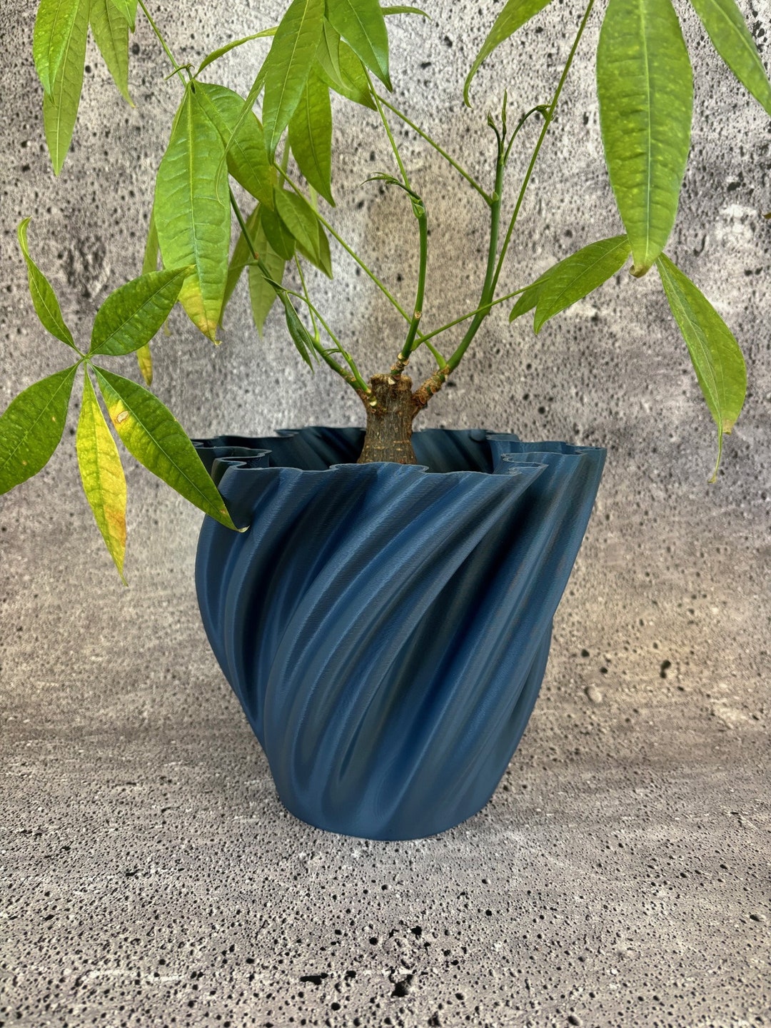 Large Flower Pot for Plants of All Kinds matte Navy Blue Color 8 ...