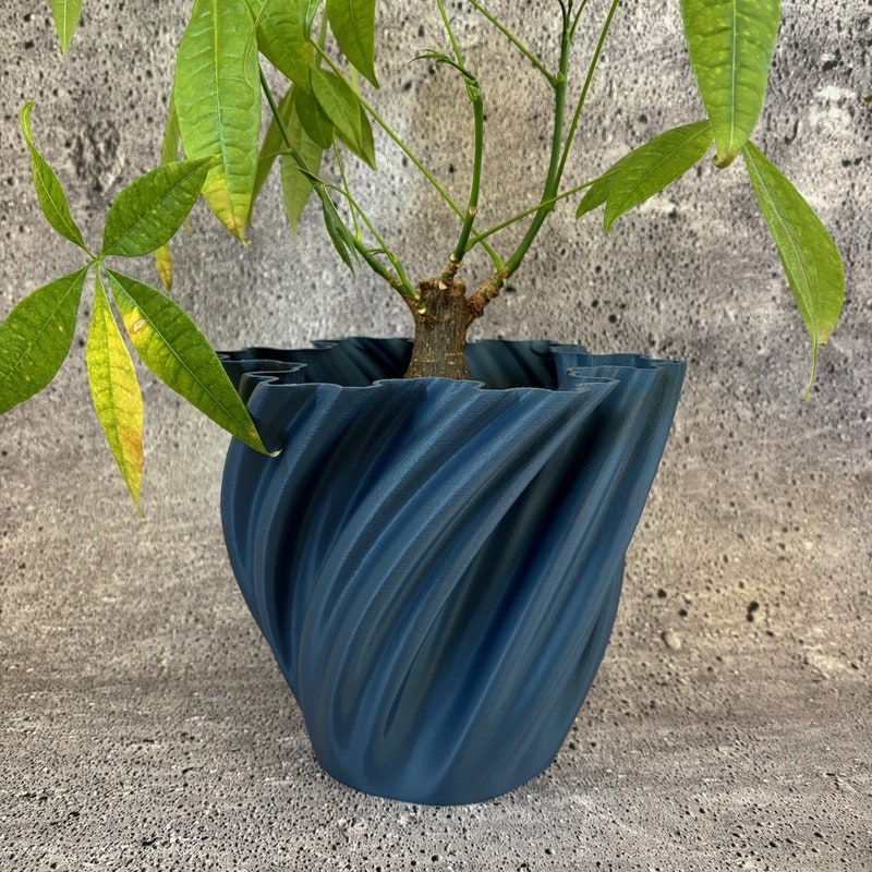 Blue Flower Pot - Etsy