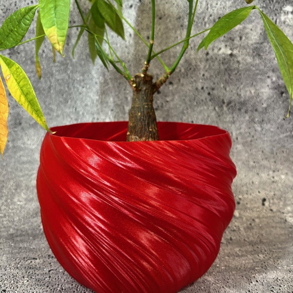 Red Flower Pot - Etsy