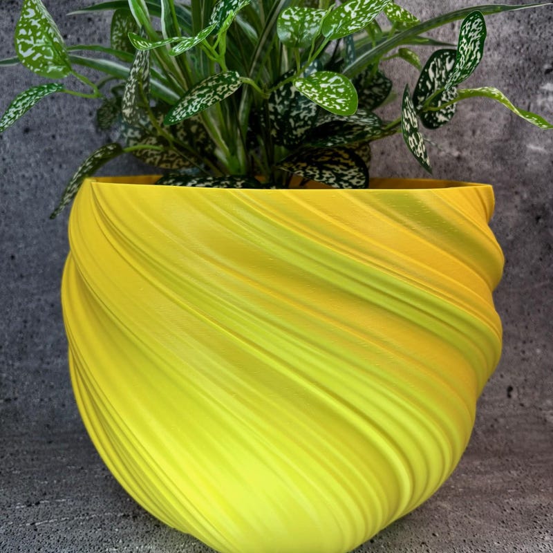 Yellow Plant Pot 12 Inches - Etsy