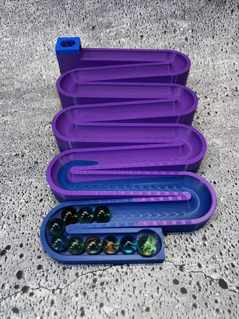 Marble Run (blue and Purple Color) - Approx. 6" Wide X 9" Long X 2.75 ...