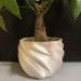 Extra Large Twisted Flowerpot for Plants of All Kinds white Silk Color ...