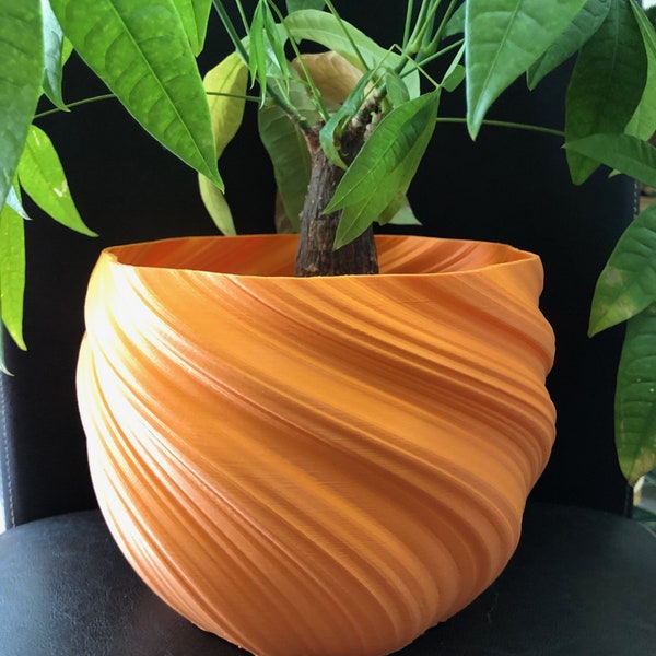 Orange Flower Pot - Etsy