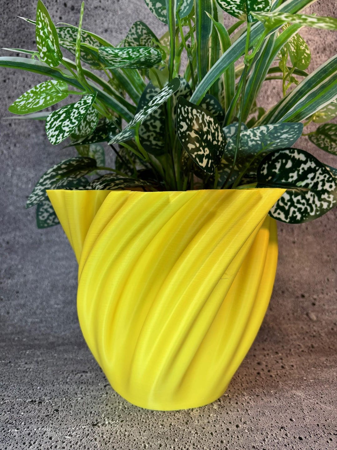 Unique Planter-large Flowerpot for Plants of All Kinds (matte Yellow Color) - 8" Diameter by 7 ...
