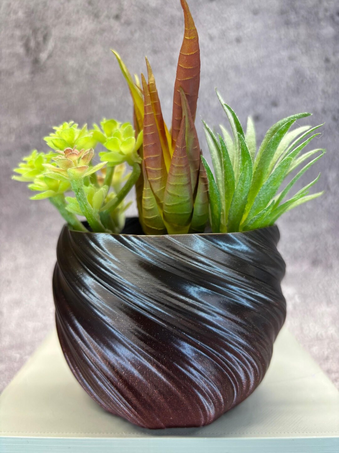Small Twisted Flower Pot for Plants of All Kinds (multi Color)- 4 ...