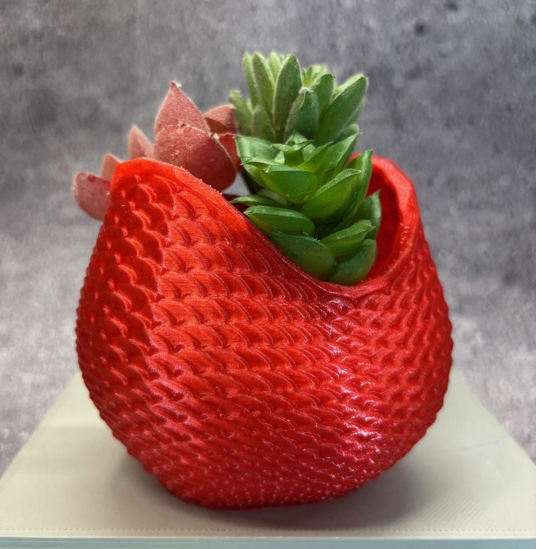 Small Mermaid Tail Flower Pot for Plants of All Kinds (crystal Red ...