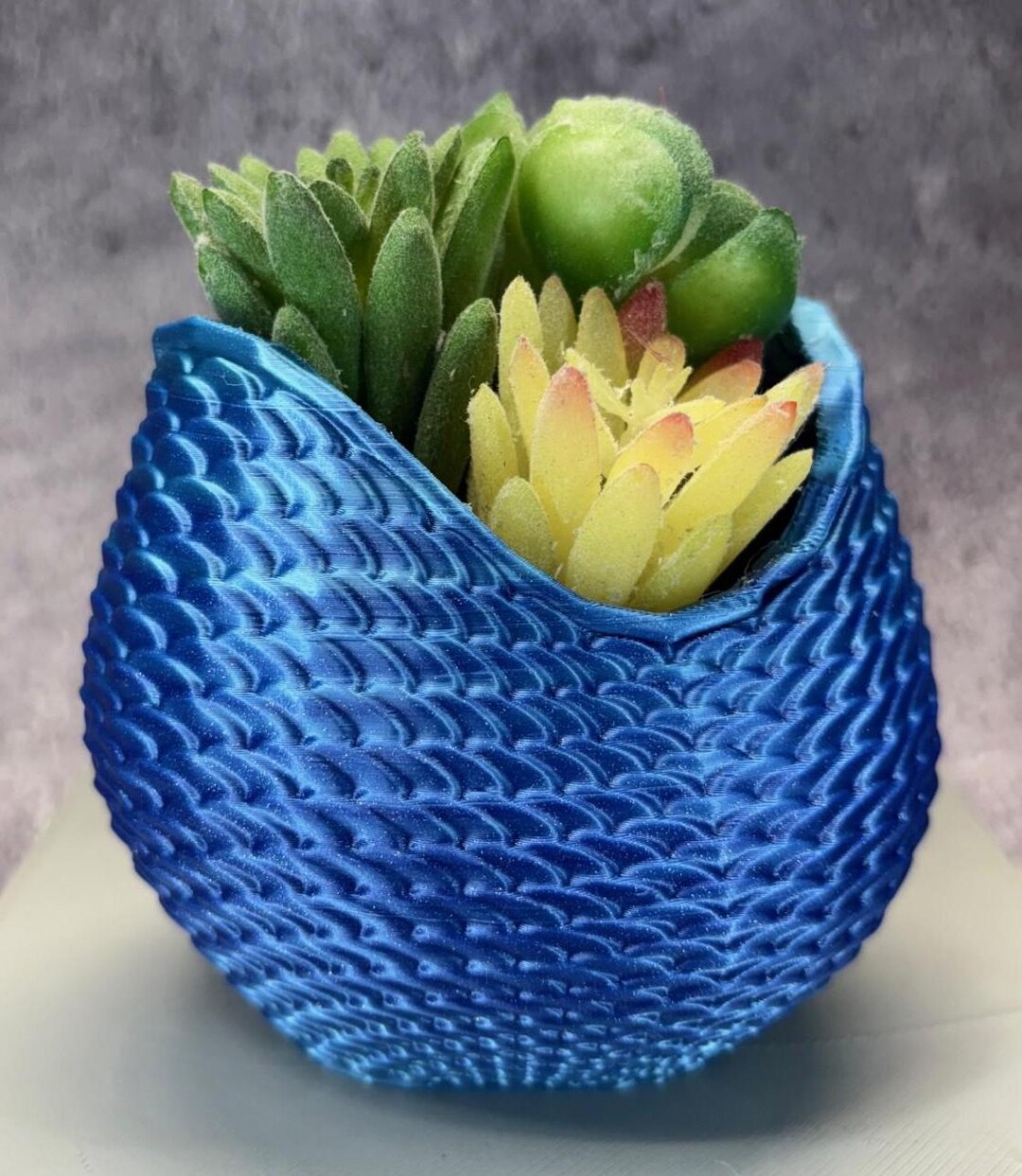 Small Mermaid Tail Flowerpot for Plants of All Kinds (blue Shades With ...