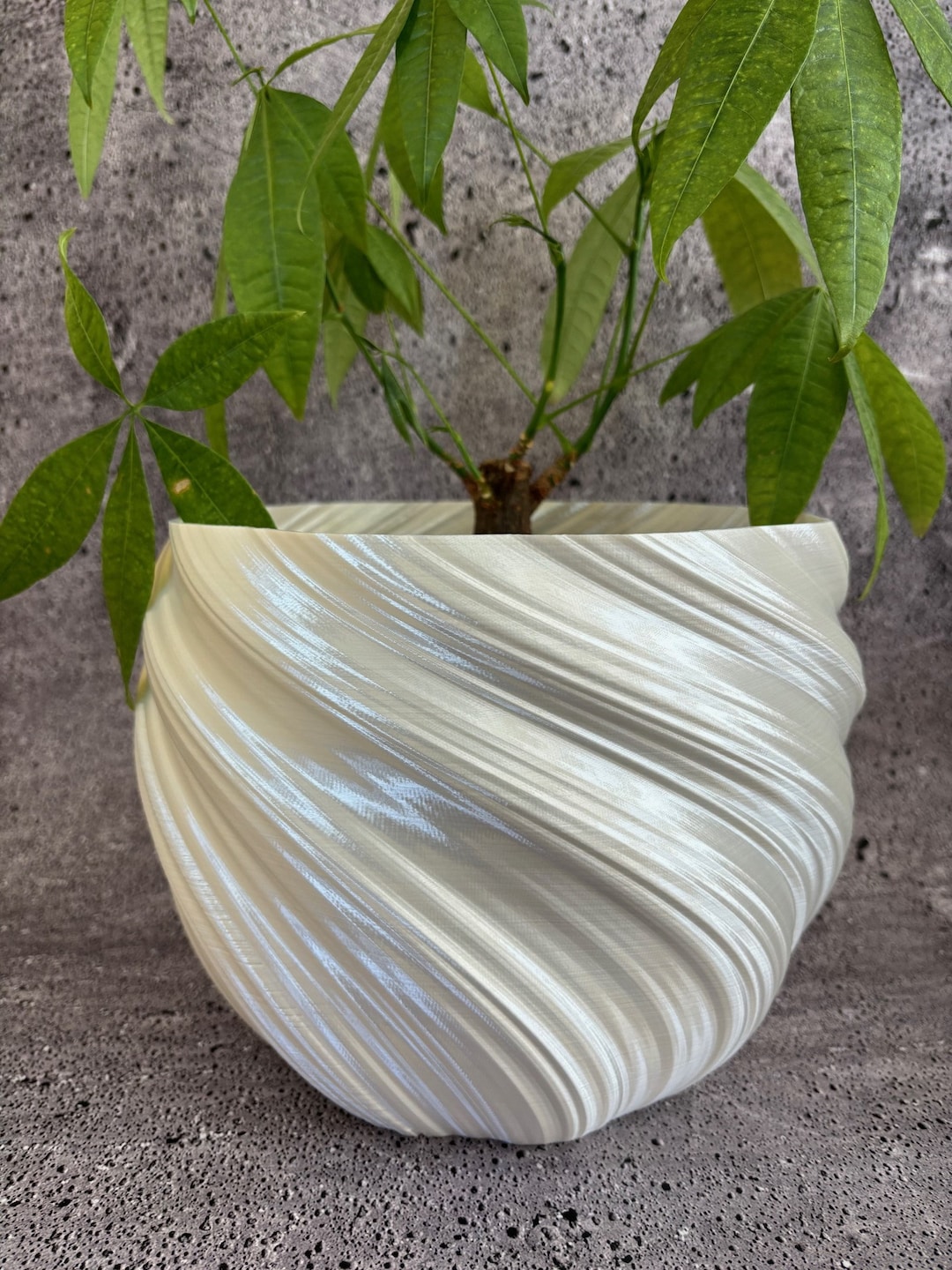 Extra Large Twisted Flowerpot for Plants of All Kinds (white Silk Color ...