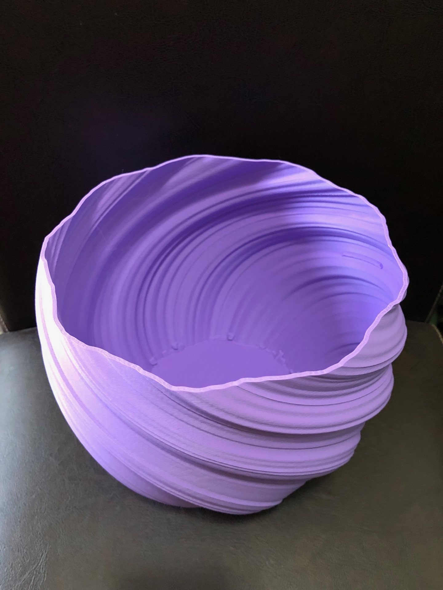 Large Twisted Flower Pot for Plants of All Kinds (pastel Purple Color ...