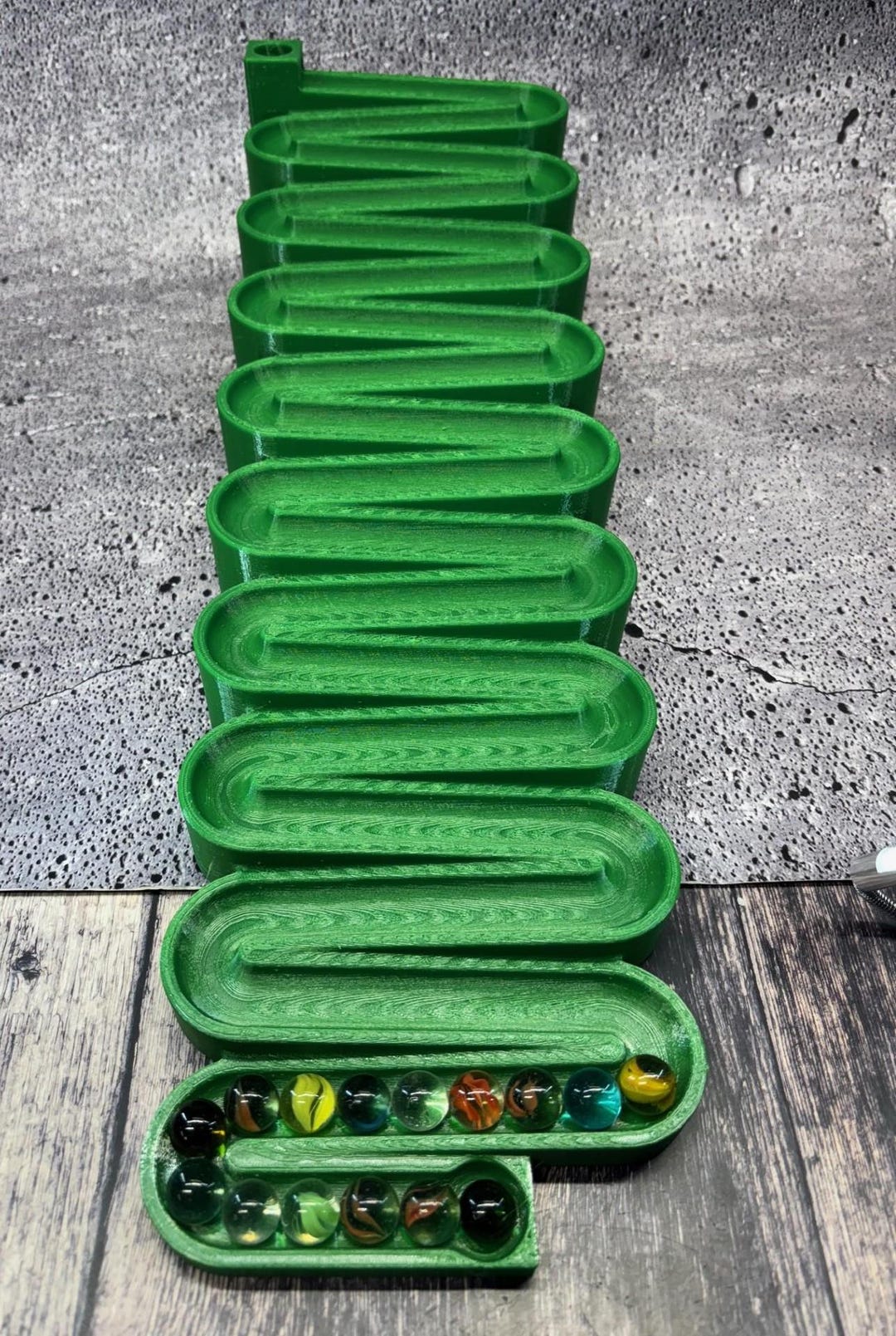 Extra Long Marble Run (green Color V2) - Approx. 5.5" Wide X 18" Long X ...