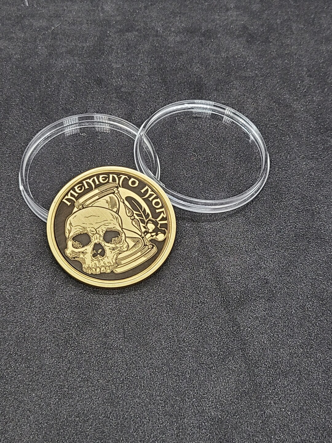 Momento Mori Engraved Brass Coin - Etsy