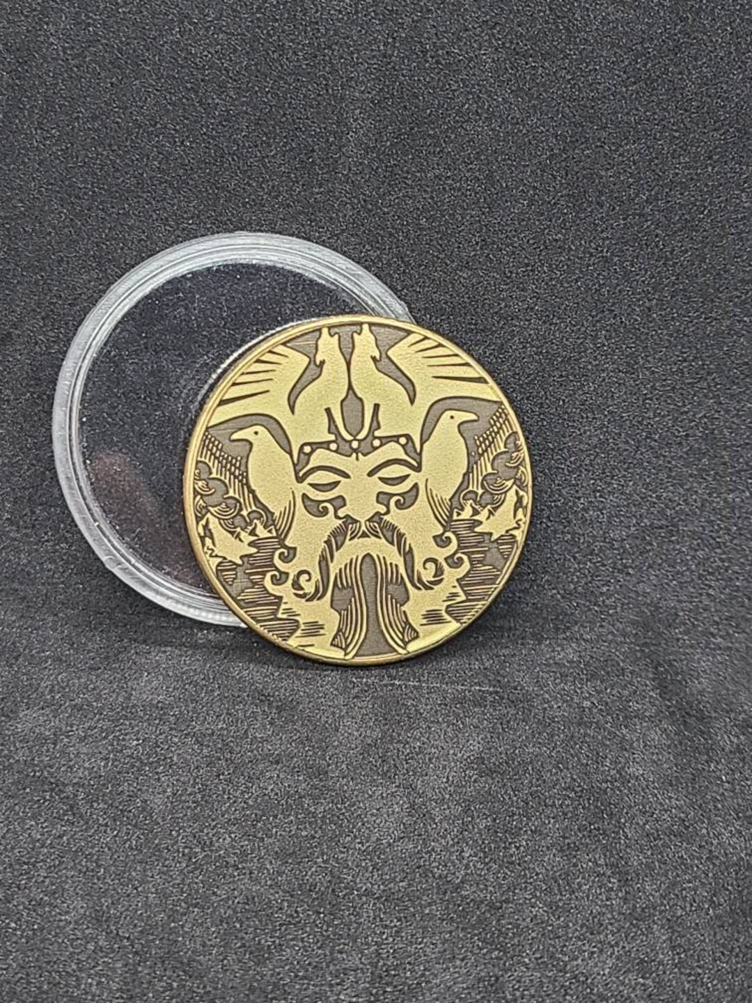Brass Viking Odin Challenge Coin - Etsy