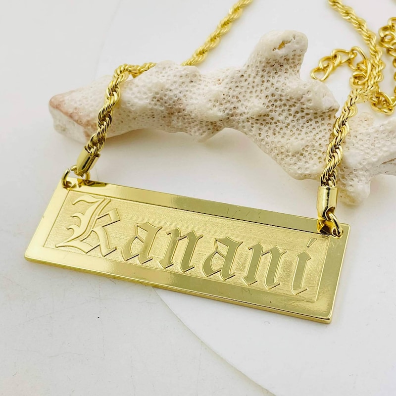 Embossed Necklace - Etsy