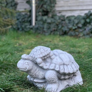 Turtle Sculpture Concrete Turtles Family Turtle Figurine - Etsy