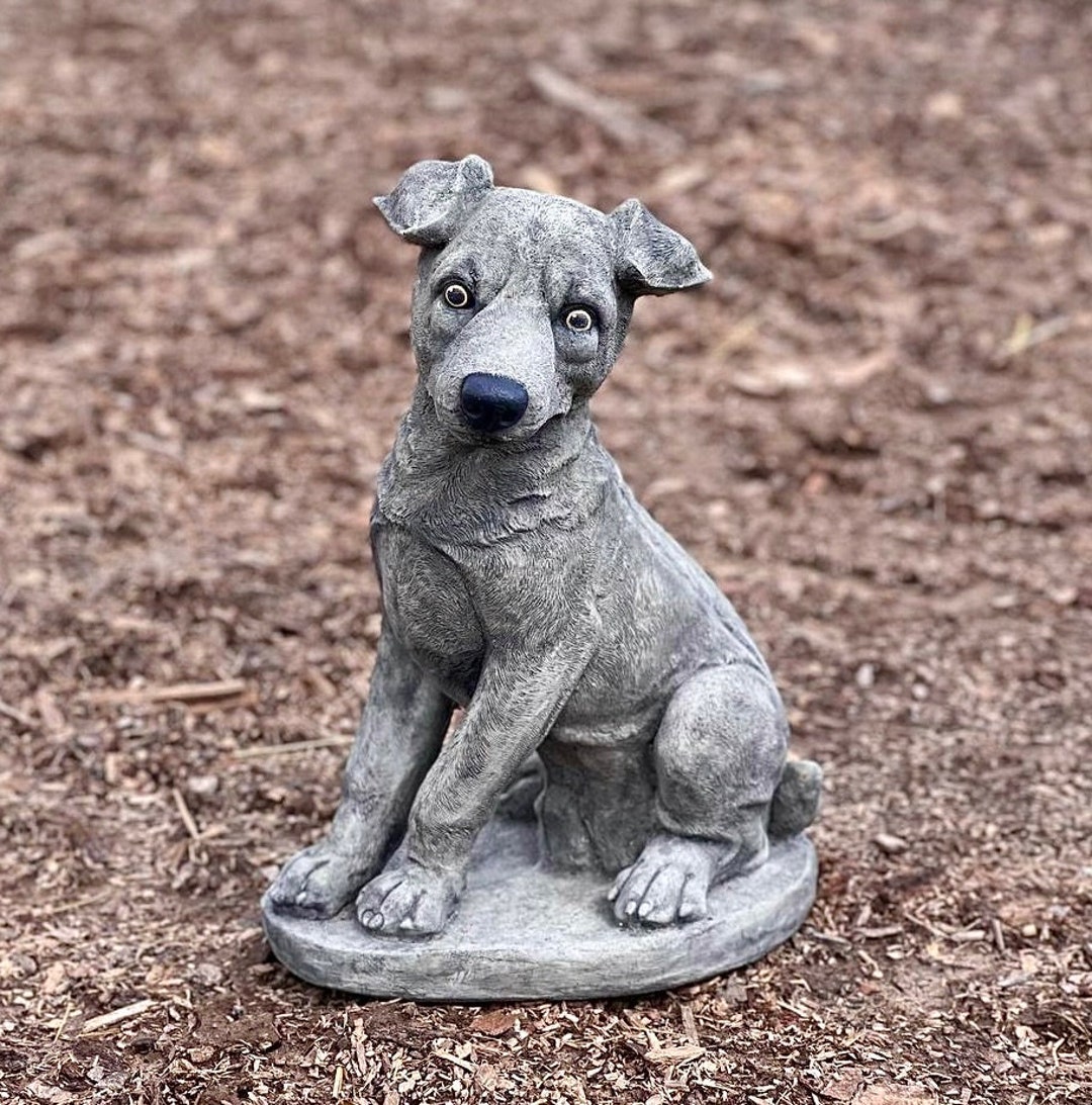 Jack Russell Terrier Figurine Concrete Dog Memorial Statue - Etsy