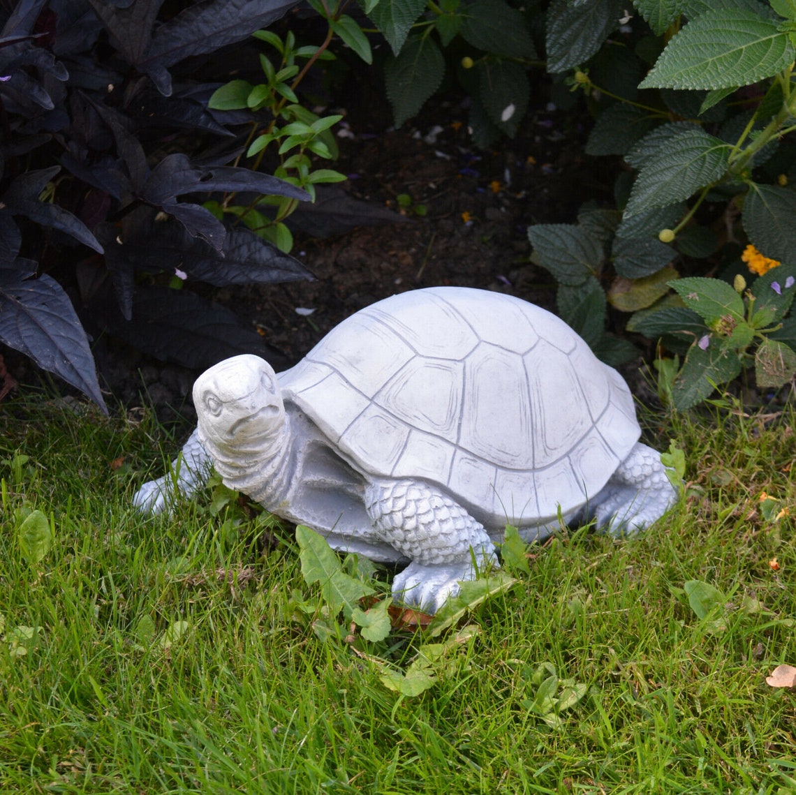 Outdoor Decor With a Sweet Turtle Garden Statue as Turtle - Etsy