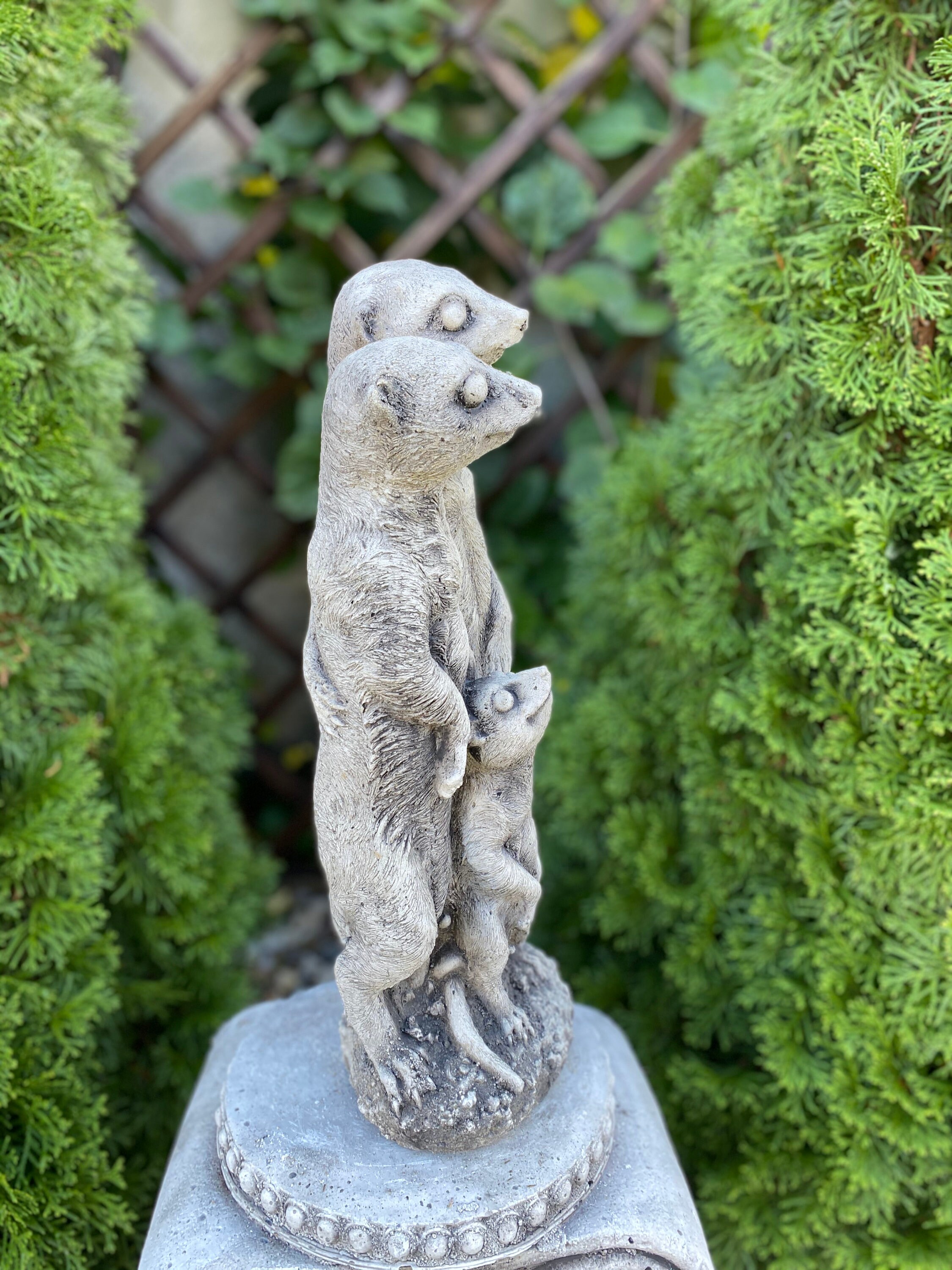 Three Gopher Sculpture Family Groundhog Cement Gopher Garden | Etsy