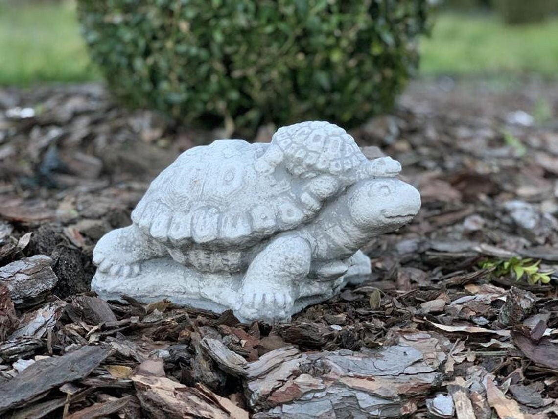 Turtle Sculpture Concrete Turtles Family Turtle Figurine - Etsy