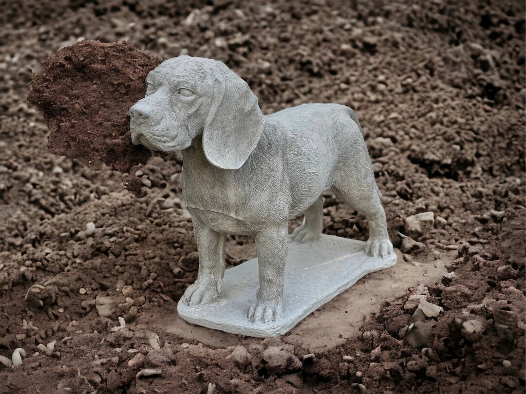 Large Beagle Dog Figurine Concrete Dog Statue Beagle Standing - Etsy