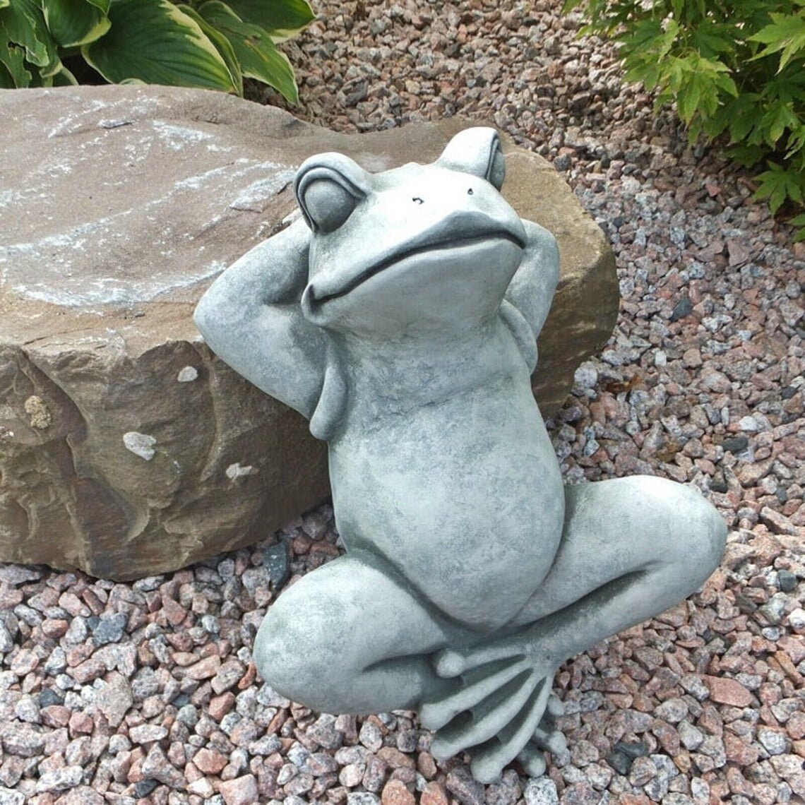 Frog Statue for Cute Home Decor. Happy Frog Concrete Figure. - Etsy UK