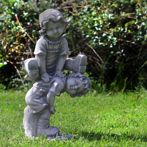 Garden Statue Girl on Bench - Etsy