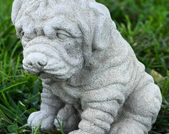 Shar Pei Garden Statue - Etsy