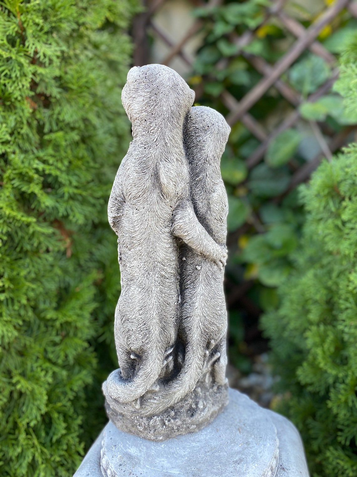 Three Gopher Sculpture Family Groundhog Cement Gopher Garden | Etsy