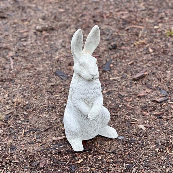 Rabbit Garden Statue - Etsy