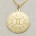 Gemini Necklace, 14K Yellow Gold Pendant, Gemini Jewelry, Zodiac Sign ...