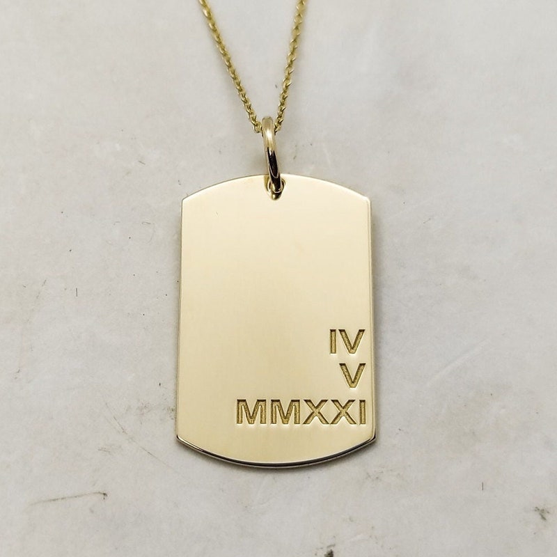 14k Gold Dog Tags - Etsy